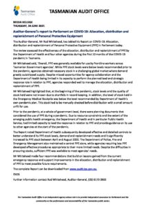 COVID-19 Allocation, distribution and replenishment of PPE - Media ...